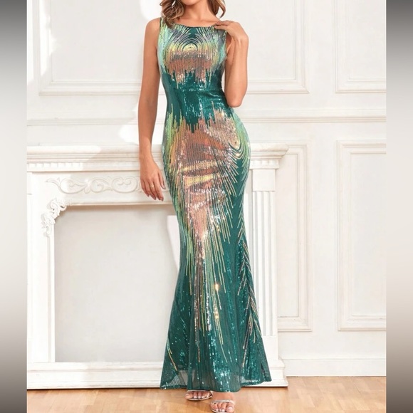 Dresses | Luxe Mermaid Hem Party Formal Sequins Dress | Poshmark